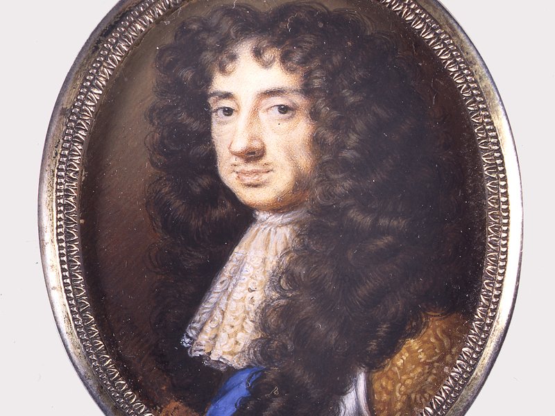 Portretminiatuur van Karel II Stuart